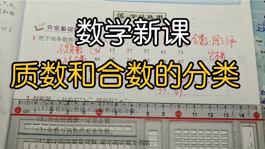 数学新课 质数和合数的分类 1既不是质数也不是合数