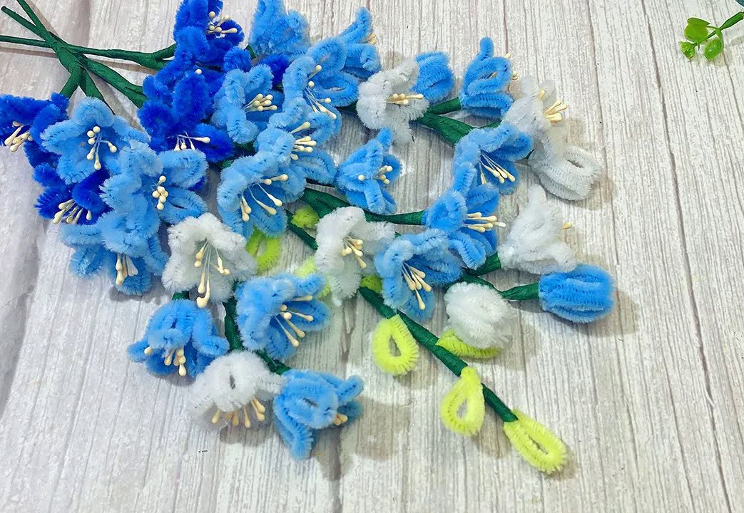 【DIY Simple Crafts】勿忘我扭扭棒花制作教程 Pipe Cleaner Crafts ...