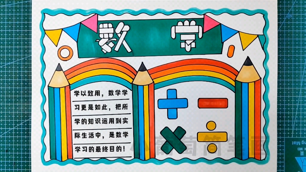 数学小报/数学手抄报，简单好看，有线稿可打印#数学 #数学手抄报 #数学小报