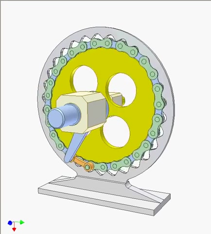 机构动画——链条谐波传动