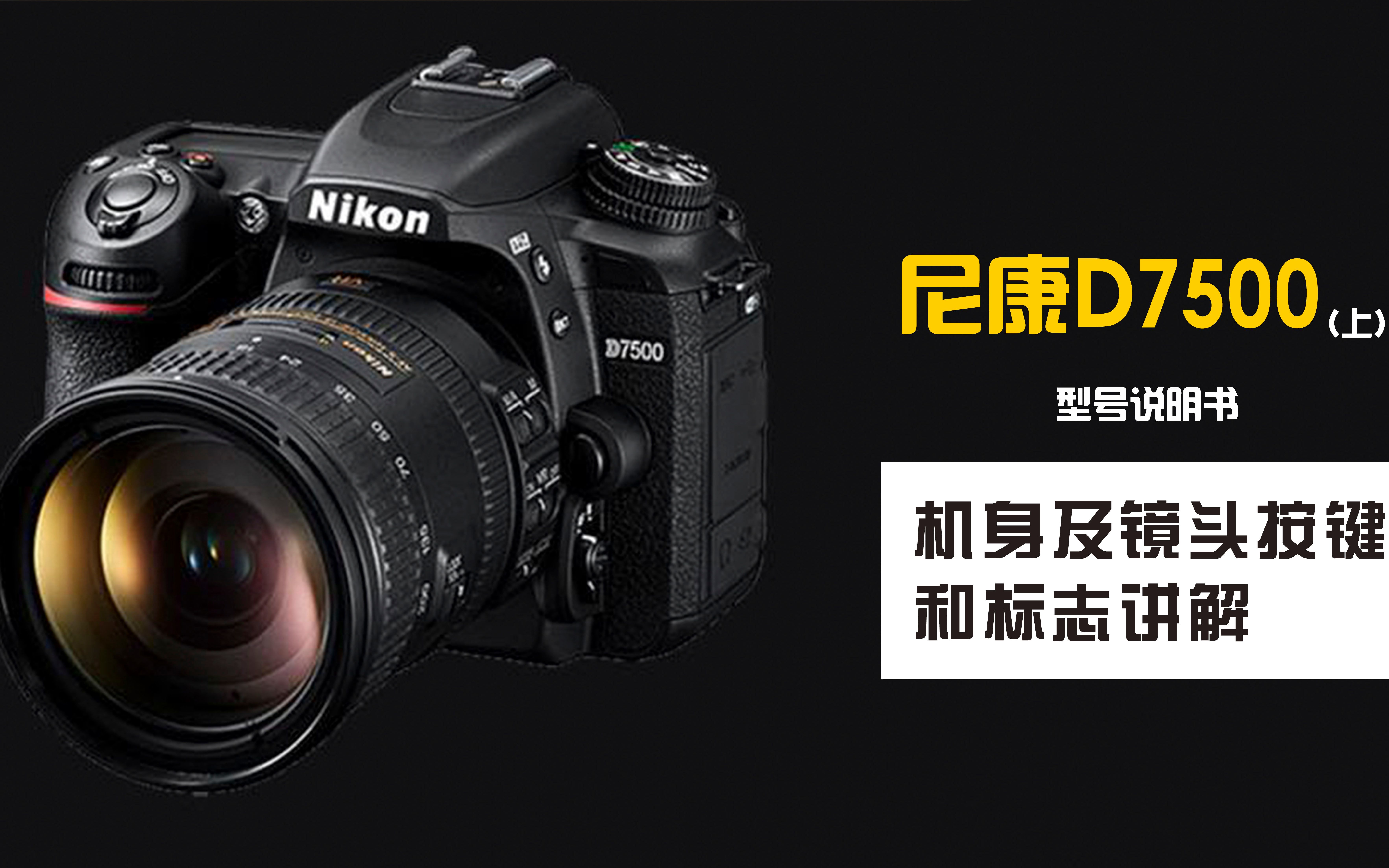 【蚂蚁摄影】尼康D7500(上)相机说明书——机身及镜头按键和标志讲解
