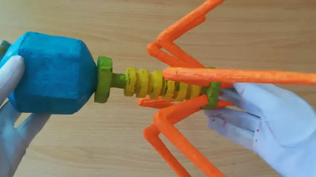 手工自制"噬菌体"病毒模型!大家一定要平安开心的过新年!