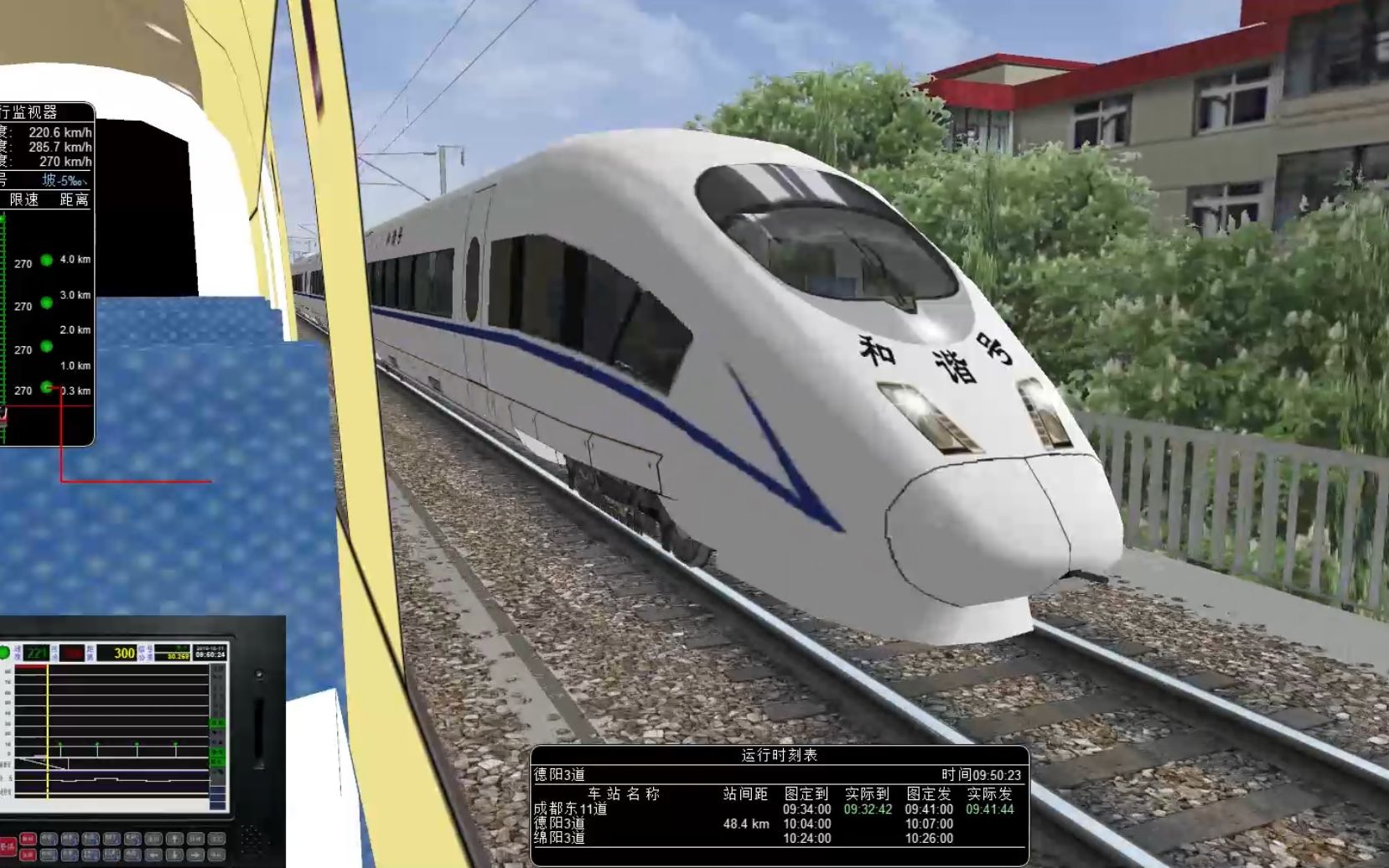 OR开源模拟火车(MSTS)西成客专線 成都东-广元 G1836(重庆西-青岛)