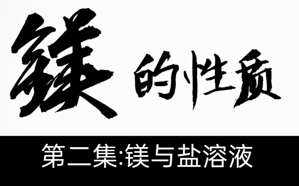 【化学实验】镁与酸/盐溶液的反应