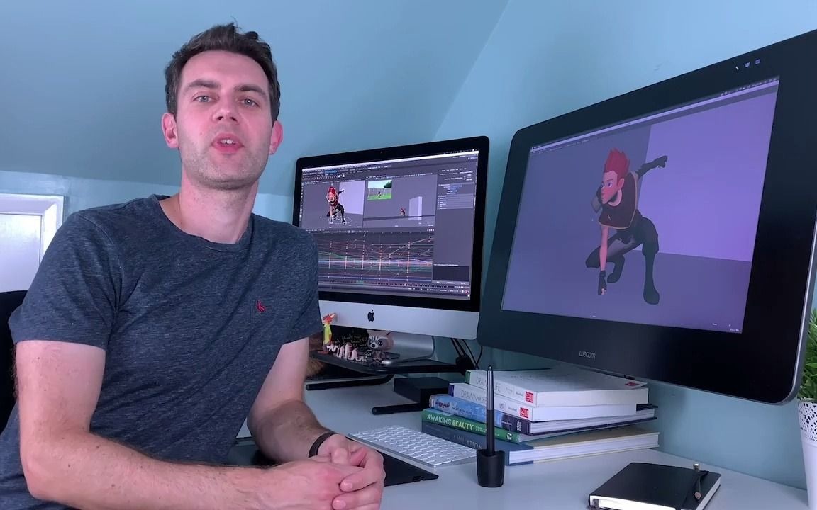 Maya角色超级英雄式的三点着陆的动画制作视频教程