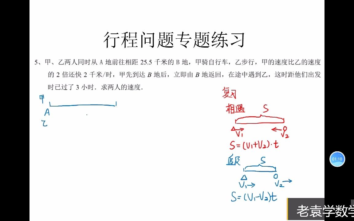 初一行程问题专题练习
