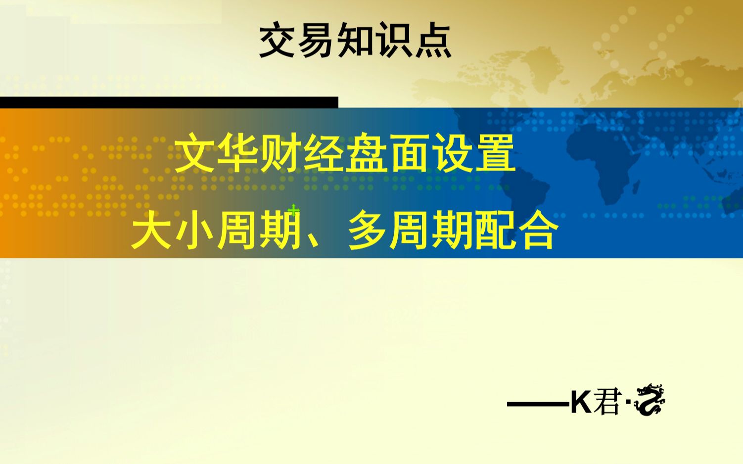 交易知识点·文华财经电脑端盘面设置·大小周期配合·制定策略的思维
