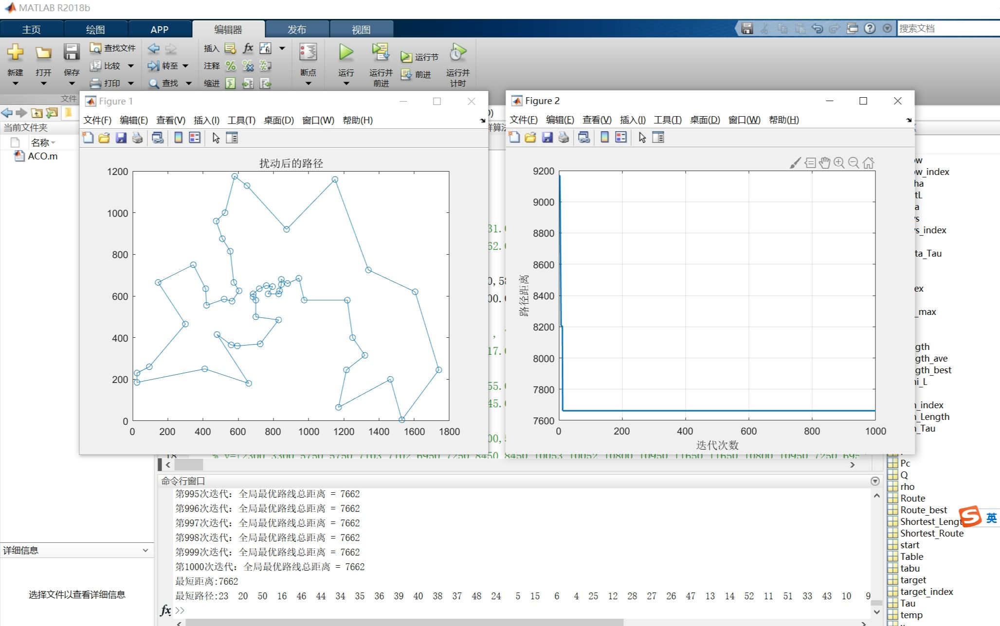蚁群算法求解旅行商问题Matlab代码操作演示