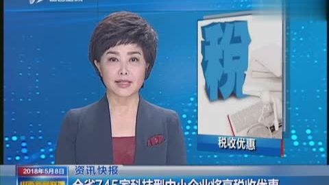 全省745家科技型中小企业将享税收优惠