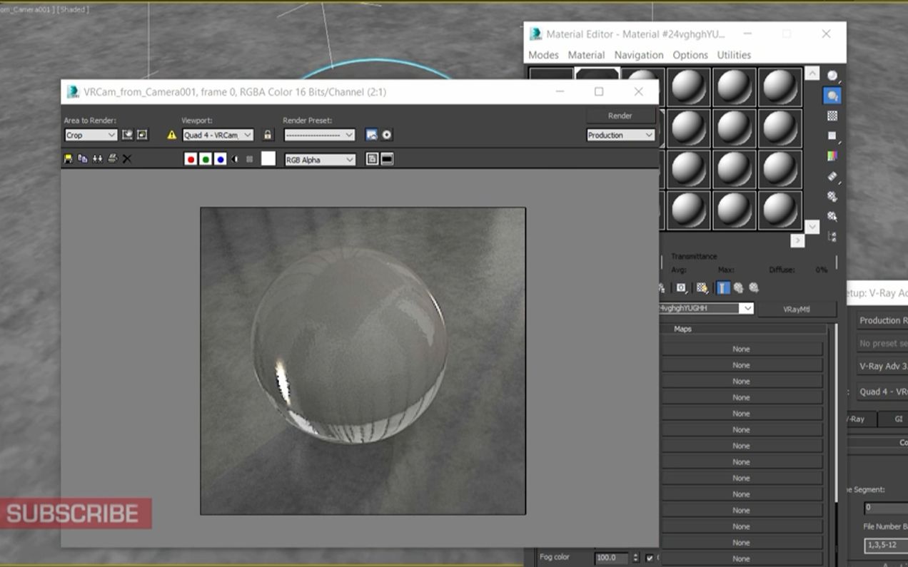 vray 3dsmax玻璃和磨砂玻璃材料教程