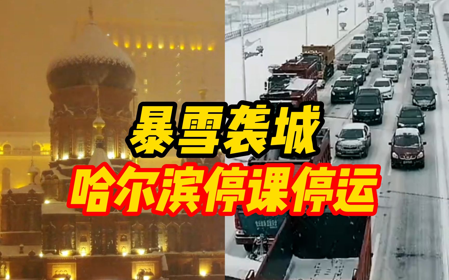 暴雪袭城!哈尔滨主城区停课一天,客运站全线停运