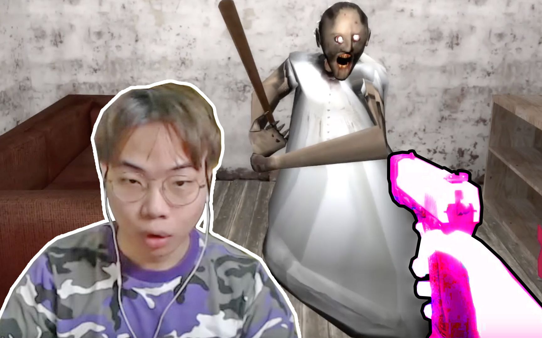 恐怖奶奶模拟器!龟孙变身持棒Granny火并大战