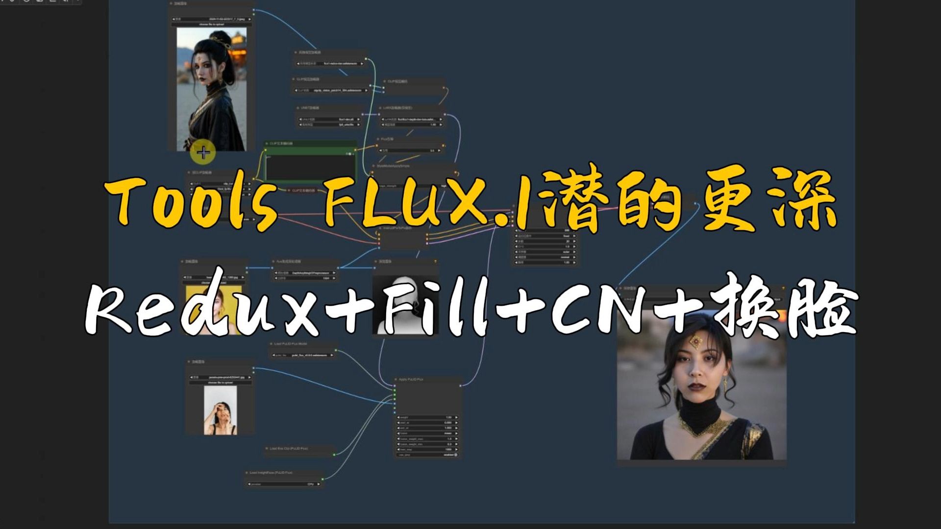 Tools FLUX.1潜的更深,Redux权重控制,与Fill、控制模型和换脸的F.1...