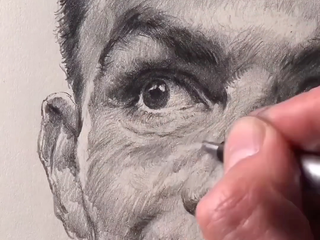 从骨头开始画C罗 #素描头像