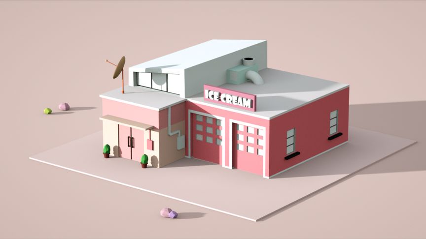 C4D 如何做这种小房子(三)