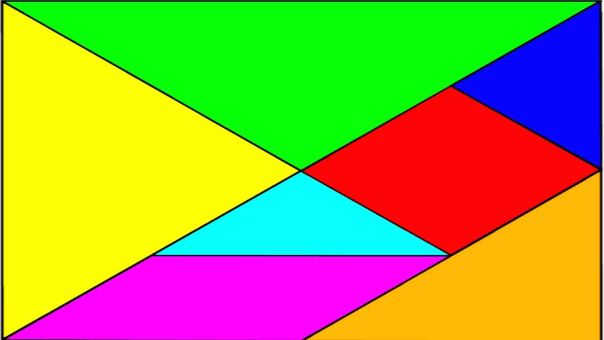 小学数学几何:七巧板拼图,提高动手操作,增强对基本图形的认知