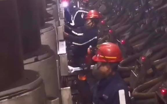 上湾煤矿8.8米综采工作面回采完毕,即将回撤设备