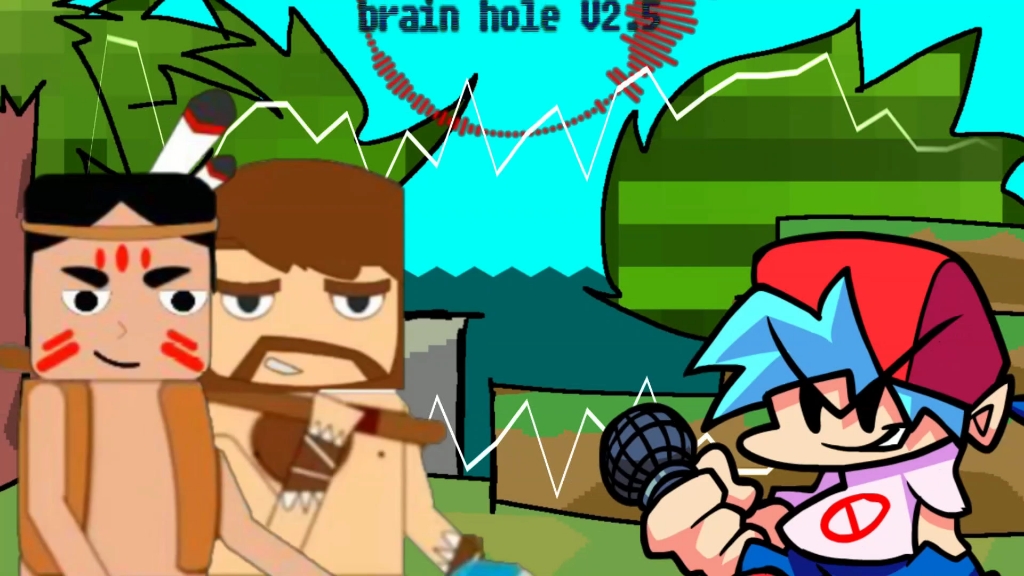 『FNF国人/可视化』vs迷你世界模组迷你小洞曲目“脑洞”废弃版本...