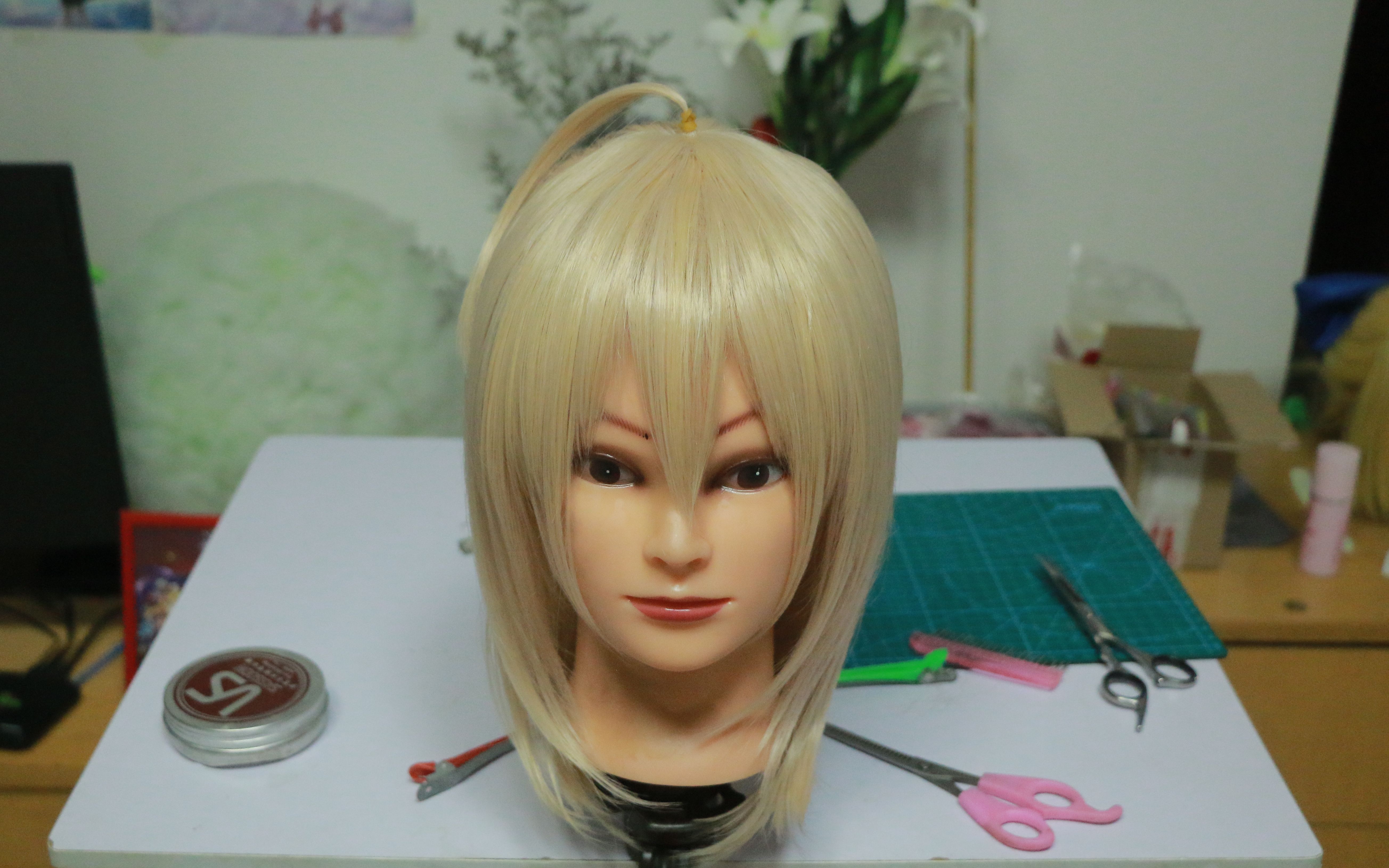 【三舞果冻】cos假毛M字刘海修剪教程