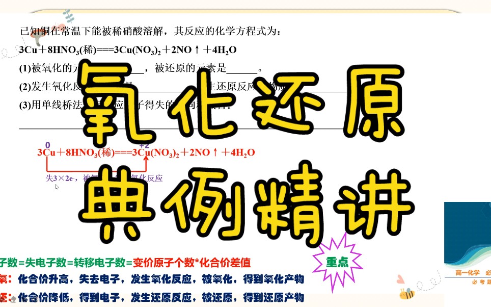 高一化学:氧化还原反应典例精讲