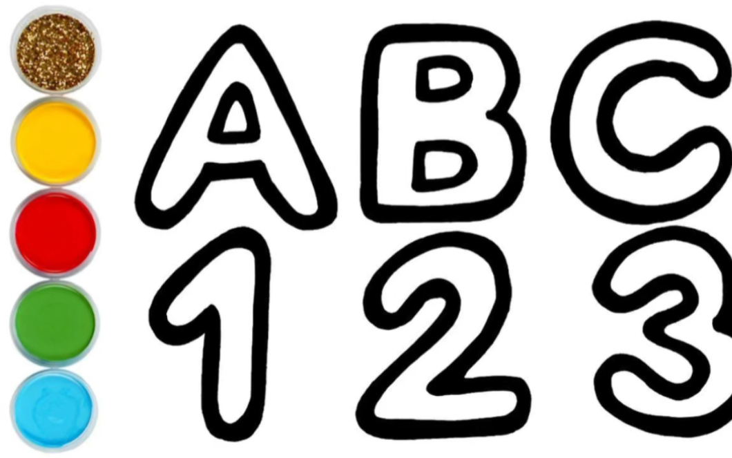 儿童简笔画学简单数字和字母