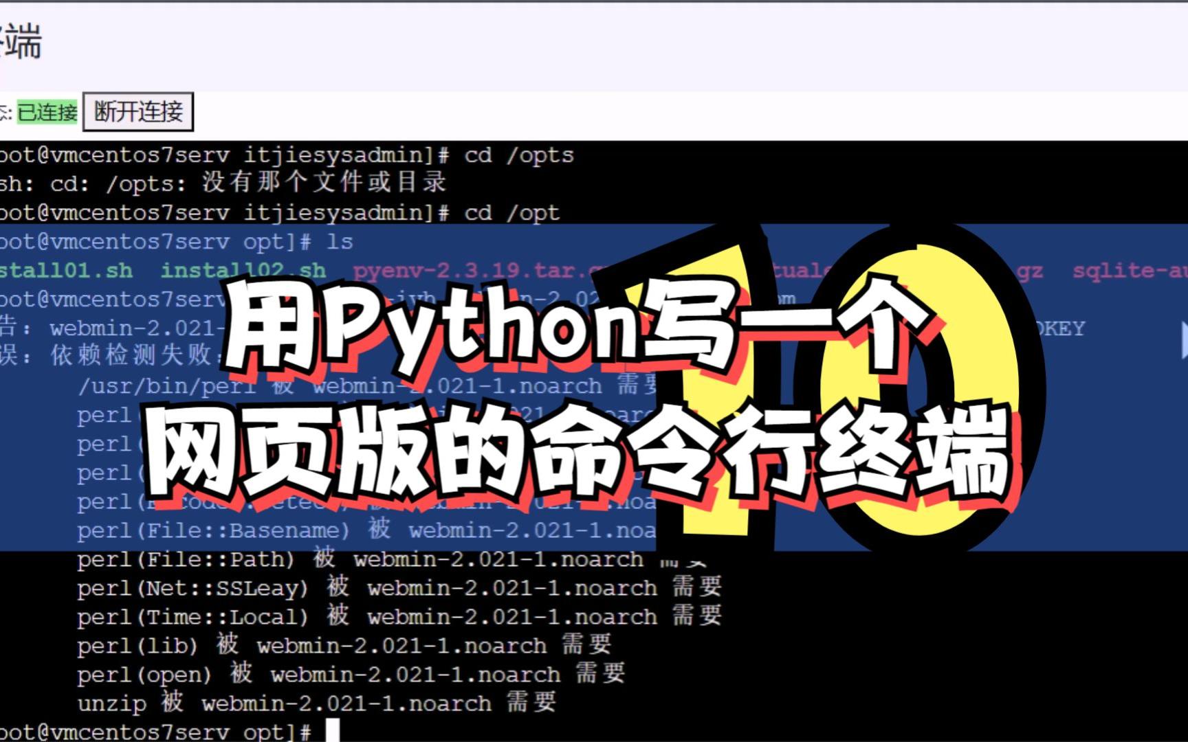 用python开发网页版的命令行终端