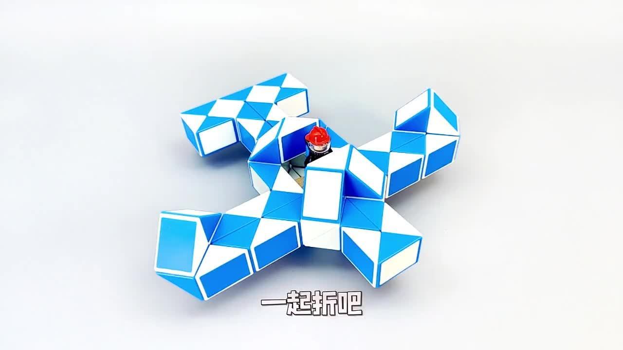 72段魔尺教程变侦察机,折法简单易学,慢动作折飞机教程
