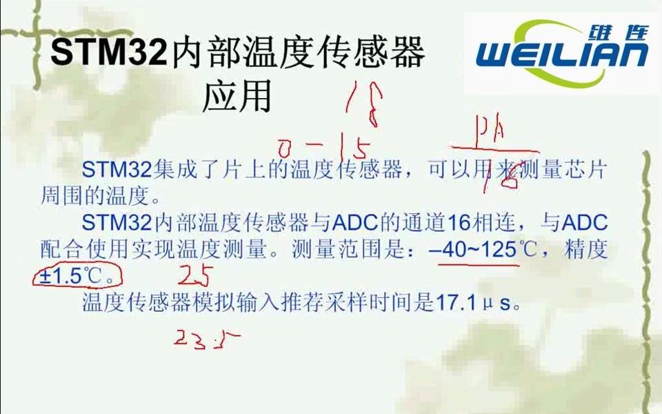 STM32视频 第二十七讲 内部温度传感器的原理