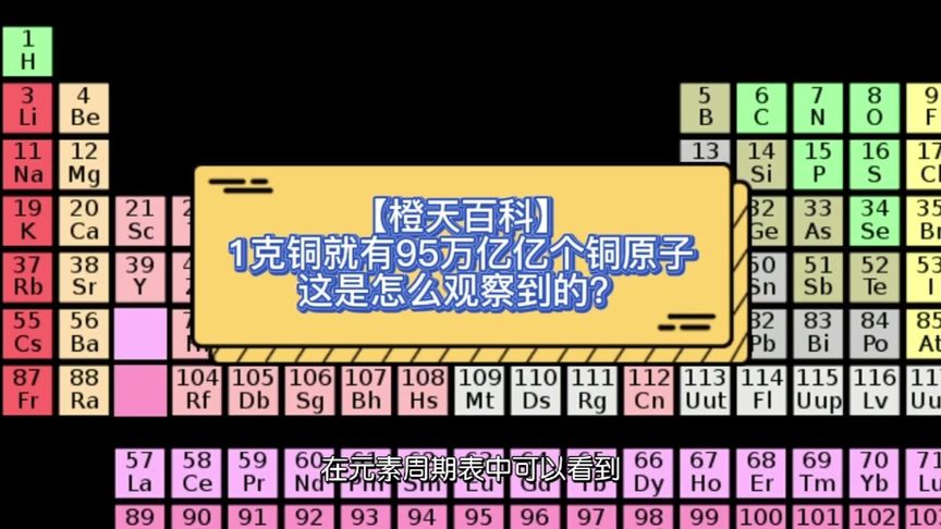 【橙天百科】1克铜就有95万亿亿个铜原子这是怎么观察到的?