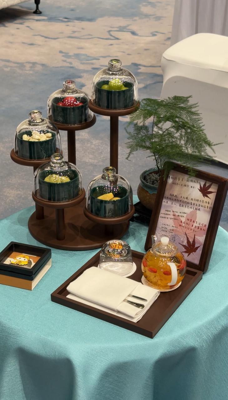 酒店客房"贵宾摆台"技能比拼,中式审美"氛围感"绝了