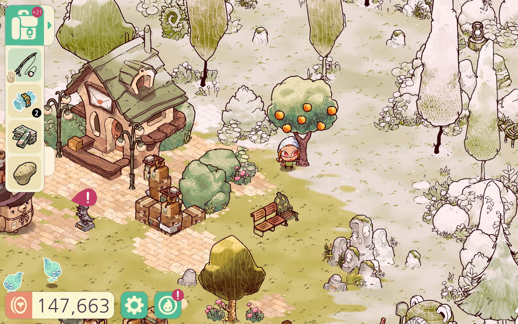 “手绘版动森”?时间与现实同步的生活模拟新游《Cozy Grove》