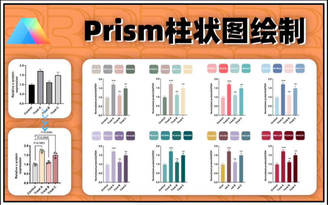 超实用的科研软件(1):Prism 柱状图绘制