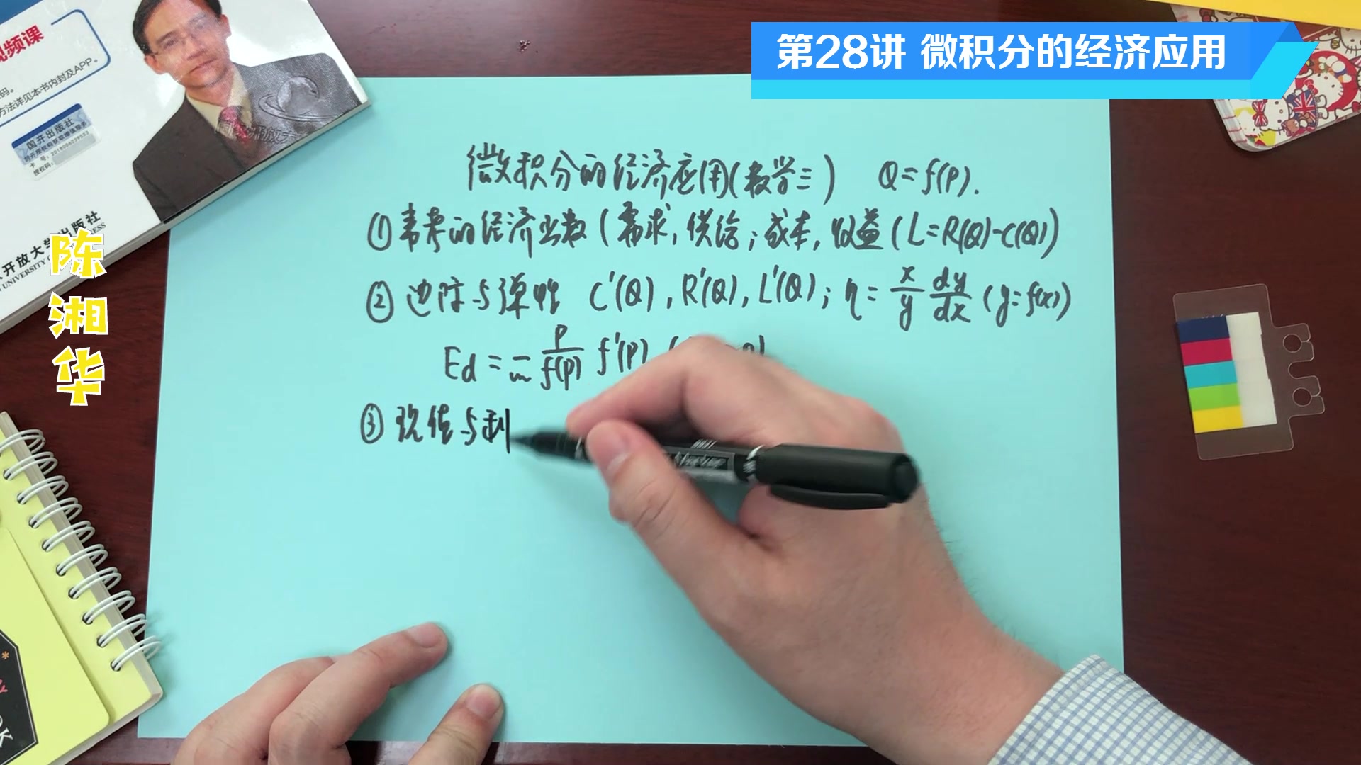 【2020考研数学干货】十分钟搞定(28) 微积分的经济应用!陈湘华老师...