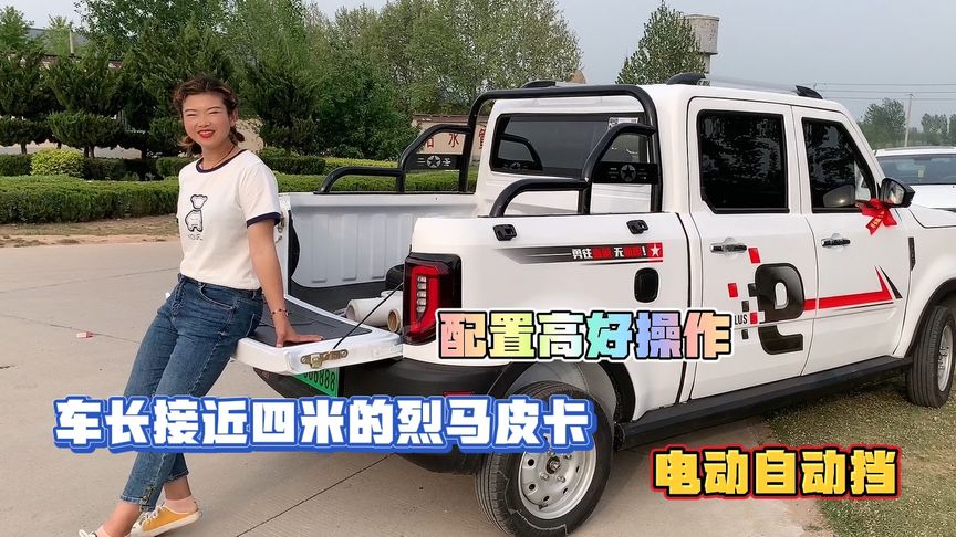 可以拉货的电动皮卡车,家用电充电就可以,自动挡好操作