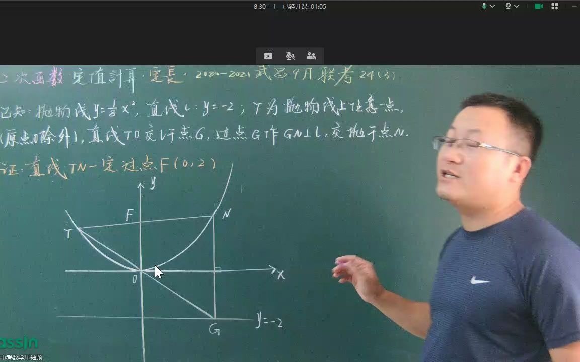 2021武昌9月联考24-3:二次函数·定值计算·定点(涛哥主讲)