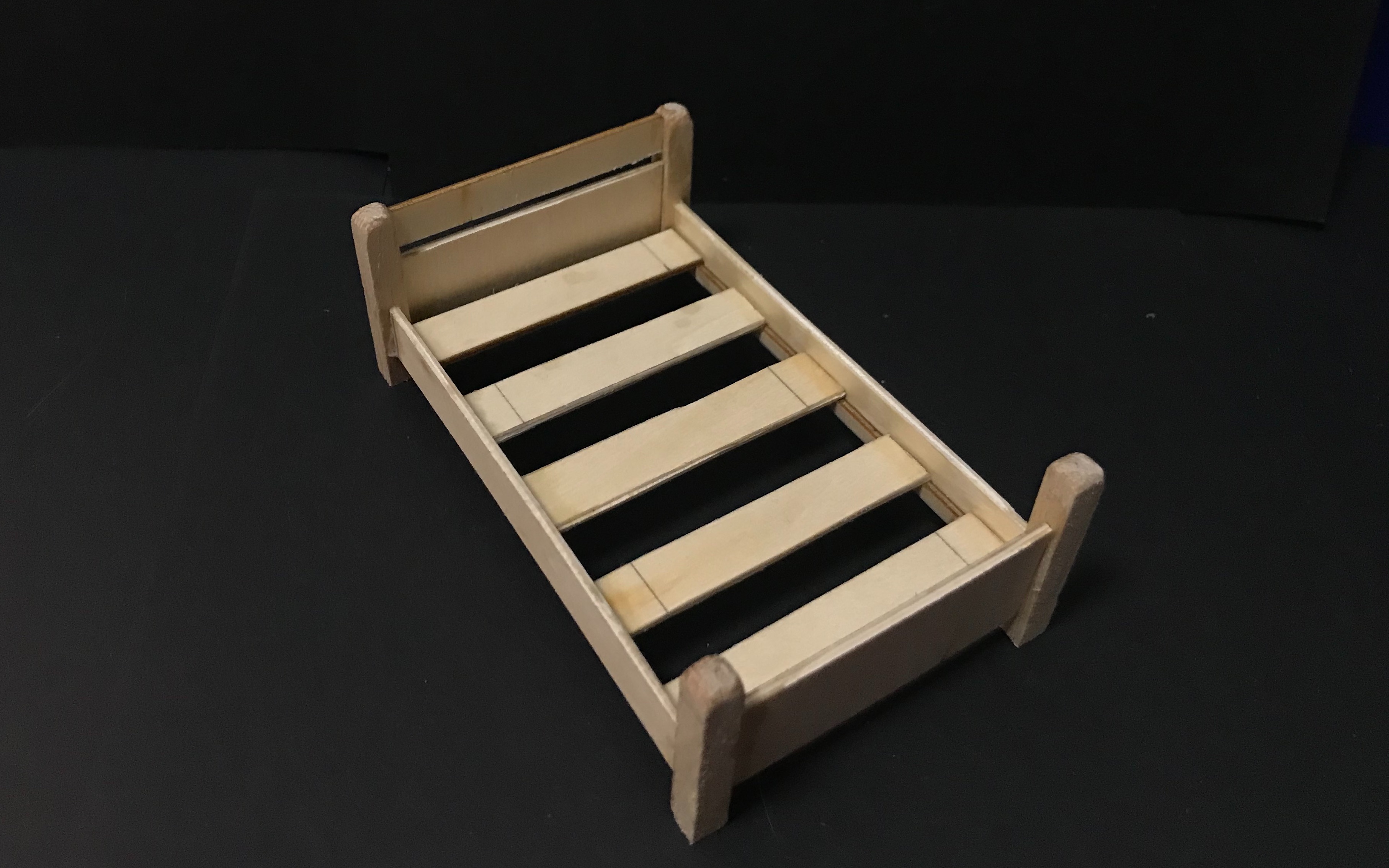 【手工diy】 【10cm迷你木床制作过程】【新手首做】