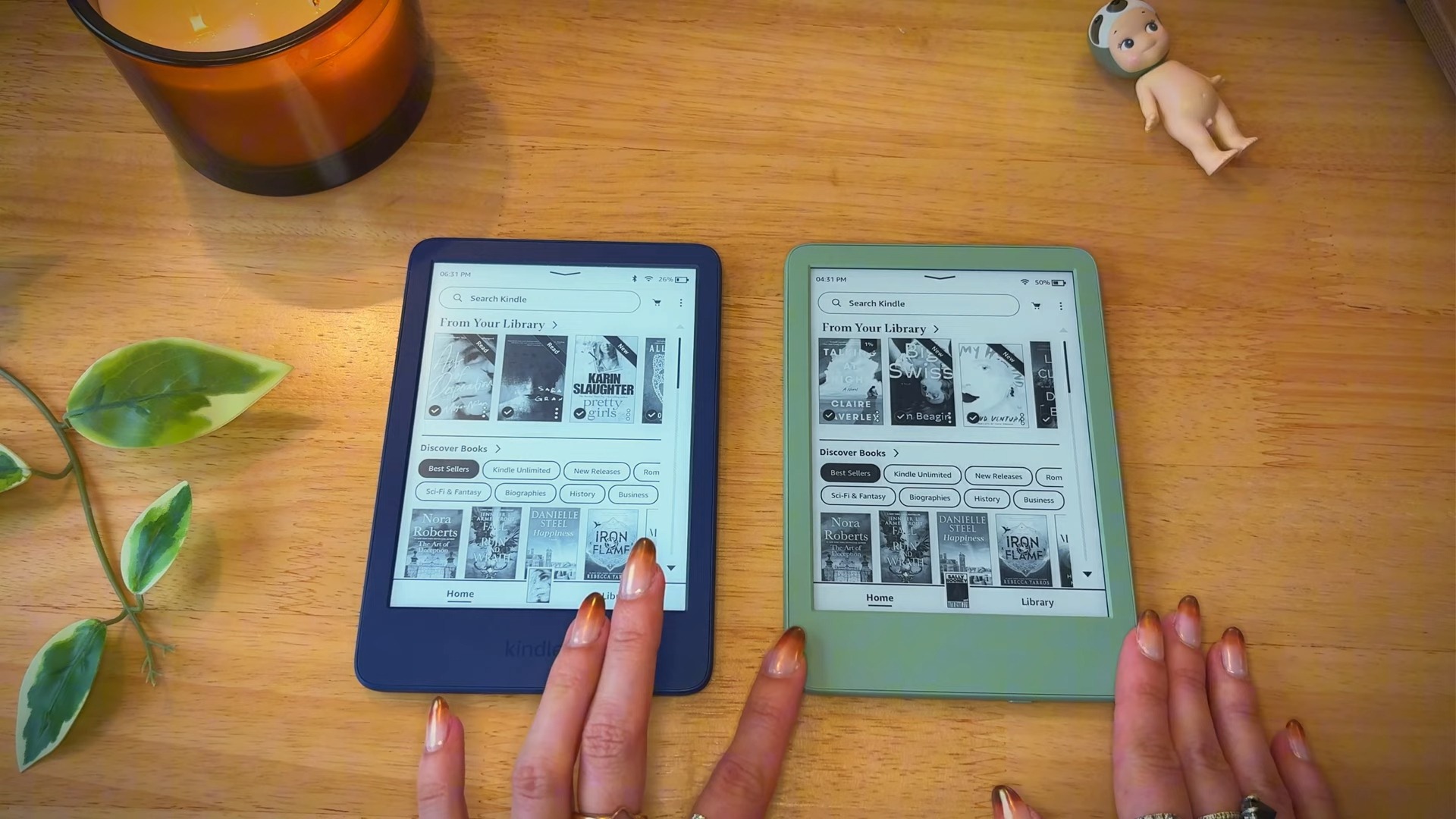 2024最新款kindle抹茶色开箱,和上一代放在一起进行对比