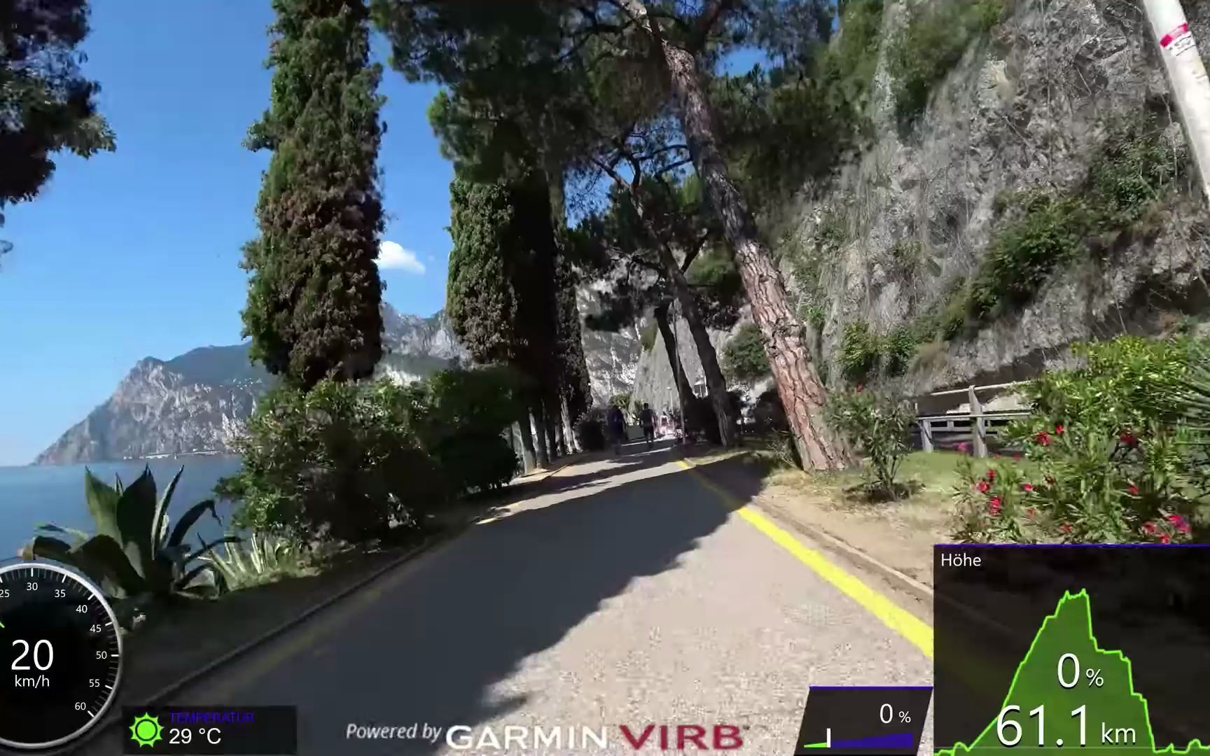 室内模拟骑行 一小时意大利北部山地爬坡实景 提高阻力冲冲冲