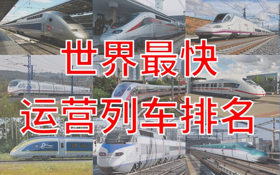 【排行榜】2020世界最快运营列车排名