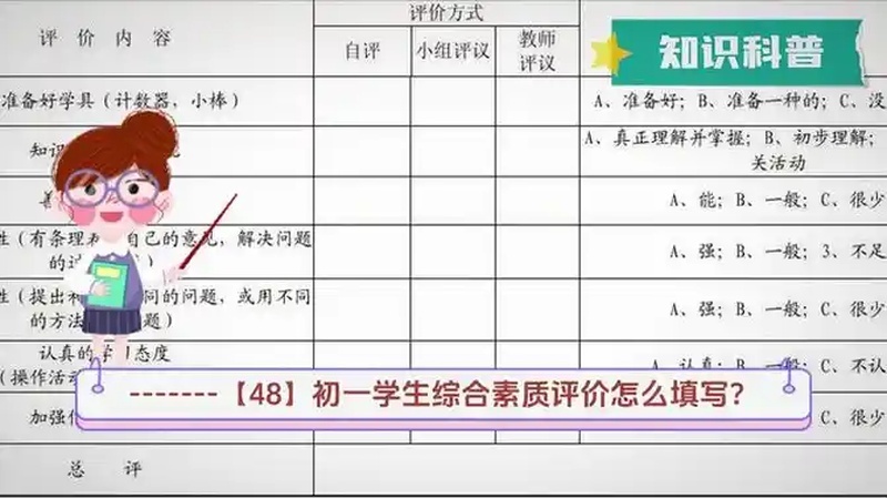 初一学生综合素质评价怎么填写