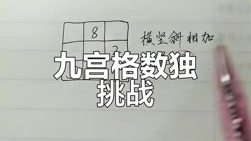 九宫格数字谜题:横竖斜相加都是18,如何破解