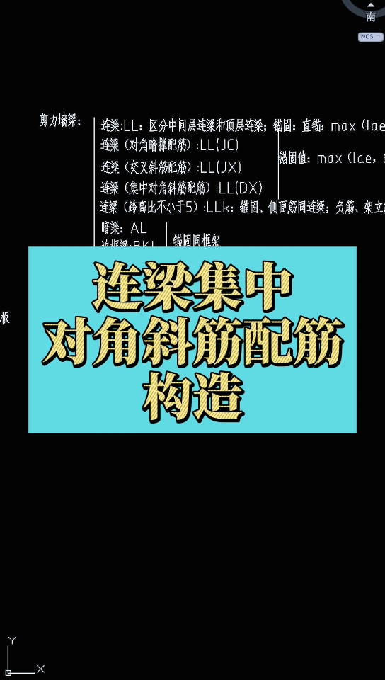 连梁集中对角斜筋配筋构造
