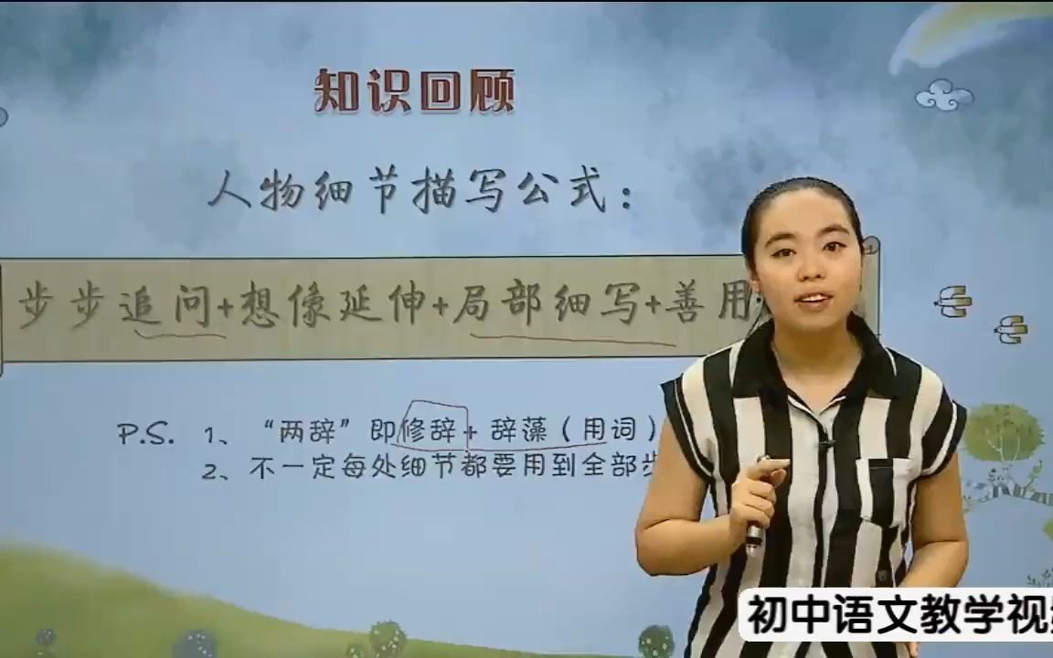 八年级语文:作文:人物描写的具体方法,简单实用