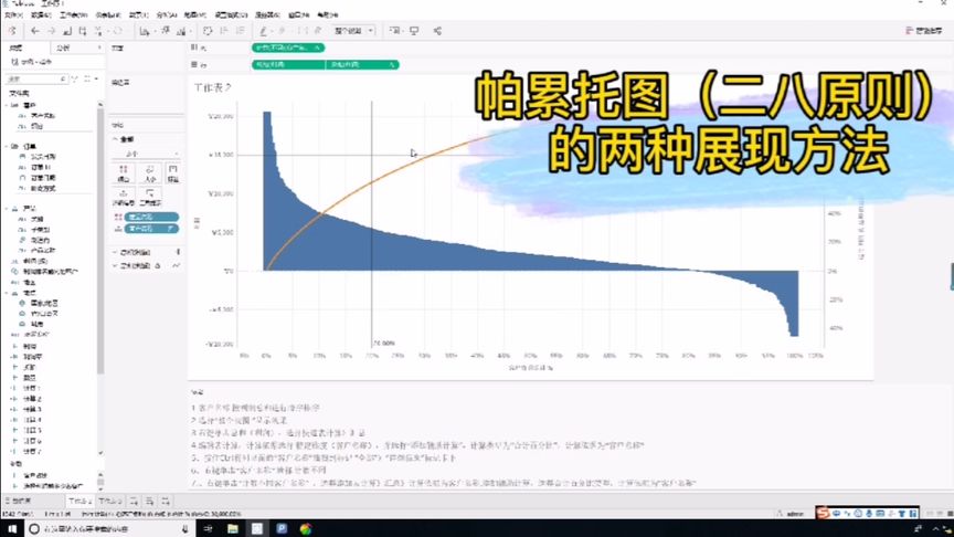 Tableau-制作帕累托图、主次图,进行“二八原则”的图形化展现