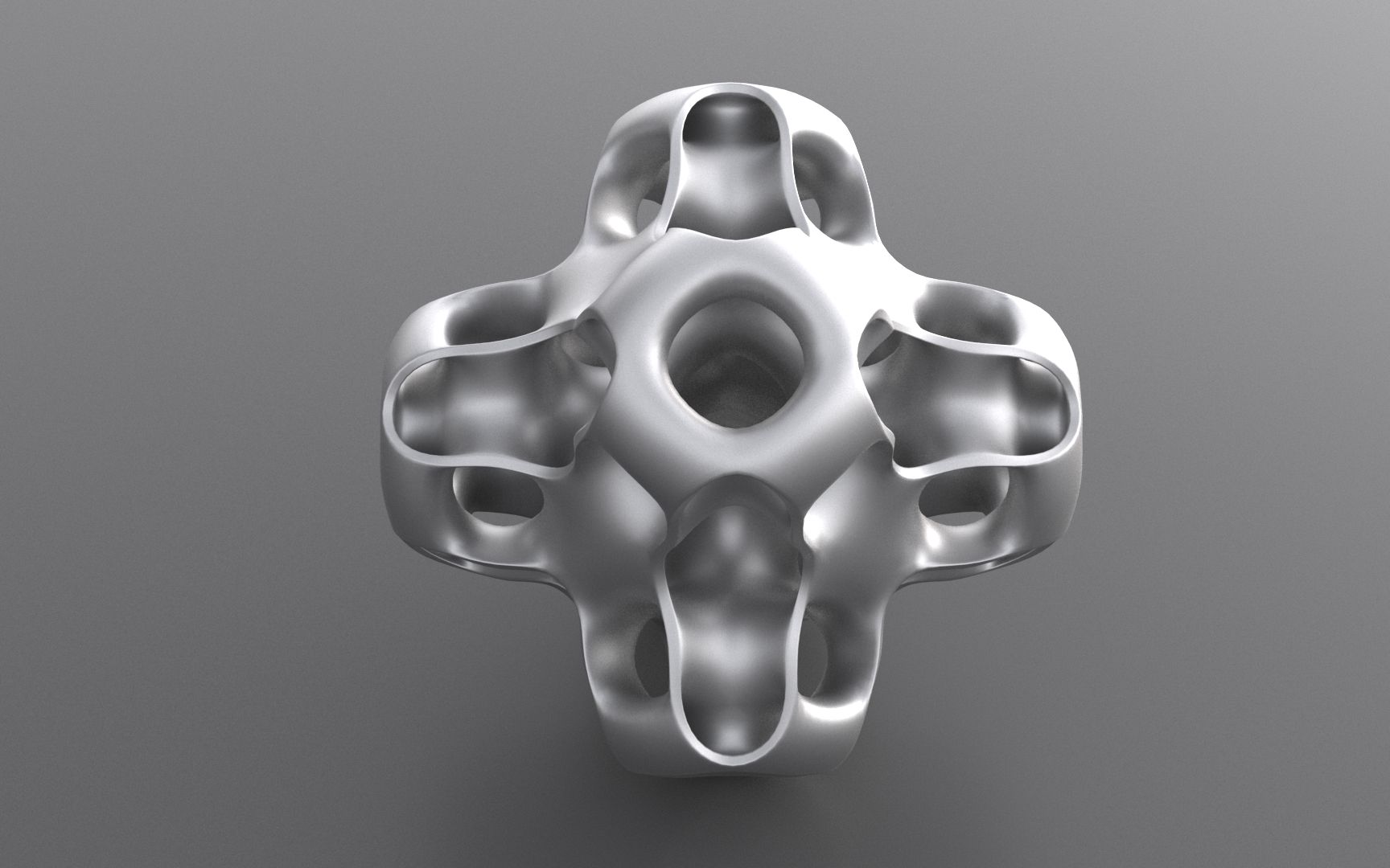 3DMAX多边形建模-六面凸起镂空异形几何体