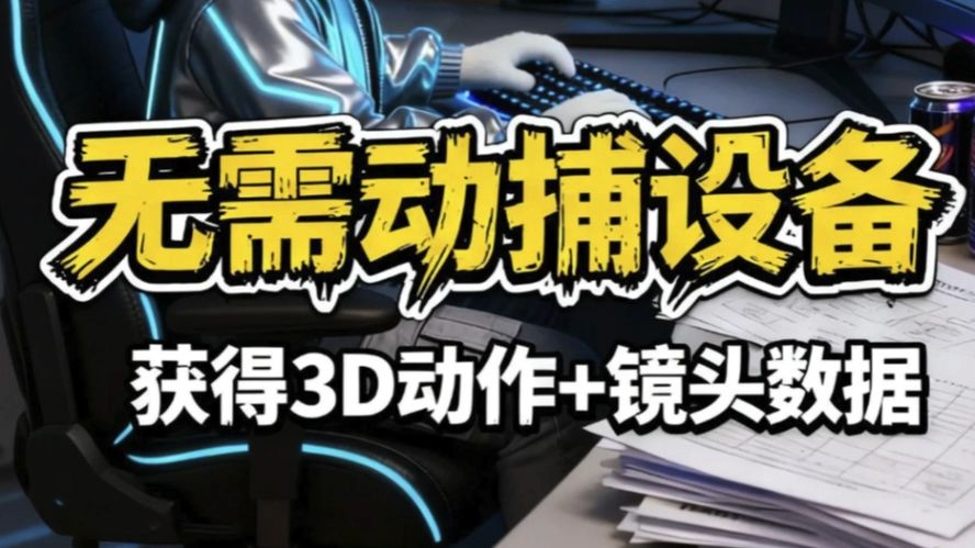 无需动捕设备!获得3D动作+运镜数据! 动画制作必看!Meshcapade