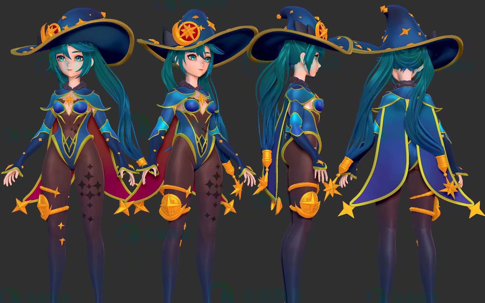 米哈游巨作《原神》莫娜模型制作!二次元女角色案例