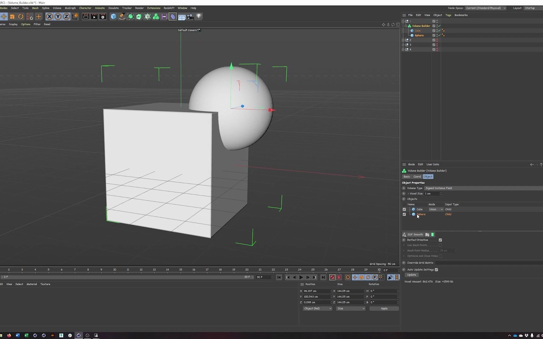 C4D中的体积生成器/网格生成器