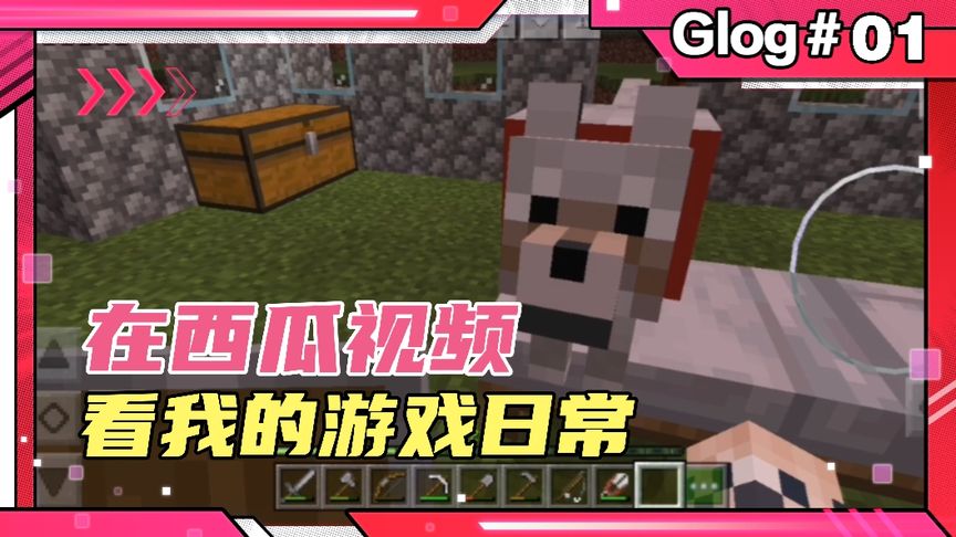 持之以恒小川解说我的世界第二十一期,我养了一只可爱的小狗。