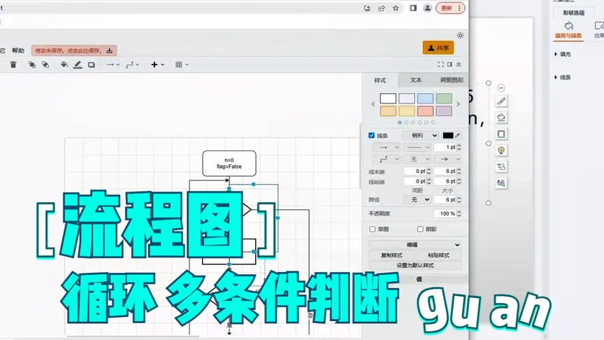 【高中信息技术必修1】循环加判断的代码流程图该怎么画?